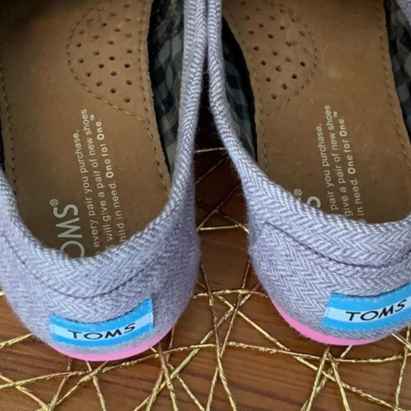 Toms | Shoes | Toms Purple Herringbone With Pink Soles Shoes | Poshmark